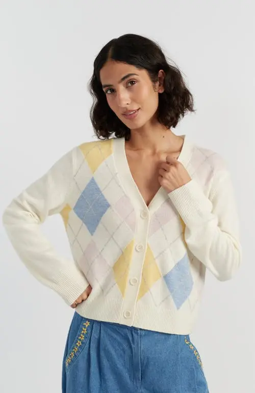 Chinti & Parker Argyle Wool-cashmere Cardigan - Cream