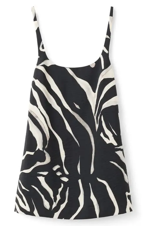 Mango Sleeveless Zebra Print Mini Dress With Cutout Detail