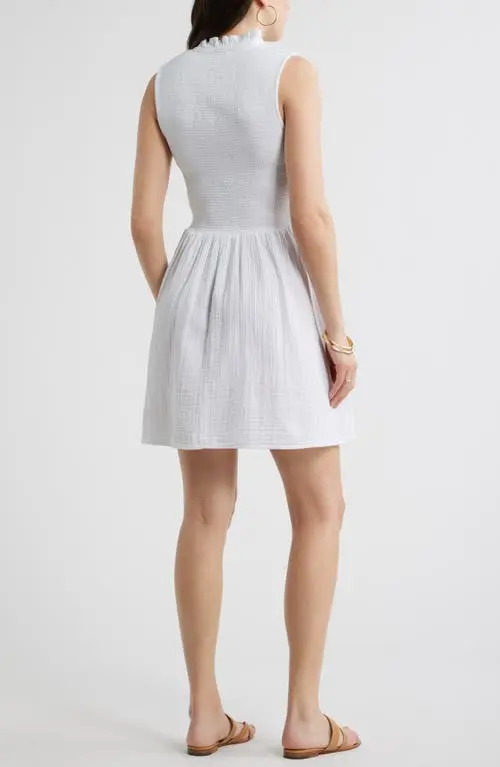 Caslon Smocked Gauze Minidress
