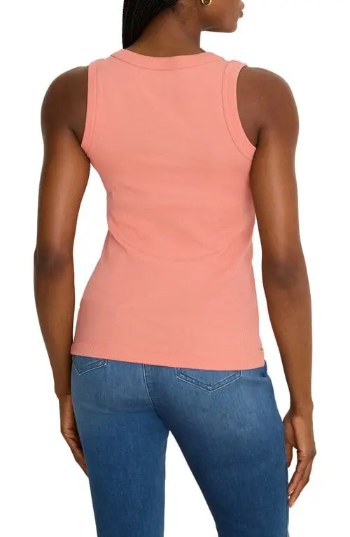 NIC+ZOE Ribbed Scoop Neck Tank - Persimmon