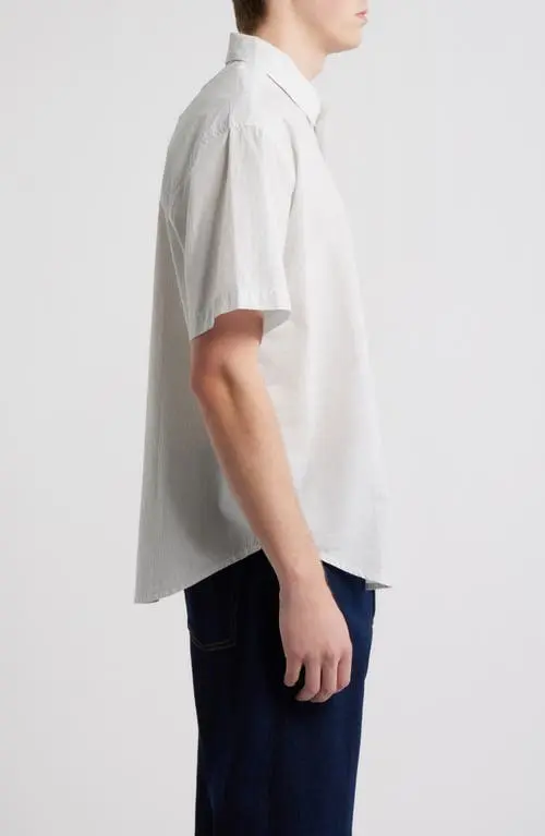 Obey Bigwig Jamie Stripe Short Sleeve Button-up Shirt - White Multi