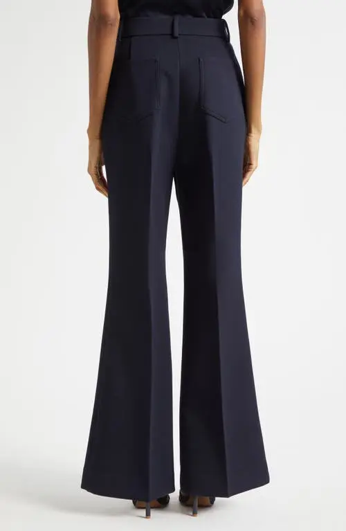 REISS Priya Flared Pants - Navy