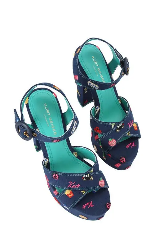 Kurt Geiger Embroidered Platform Sandals