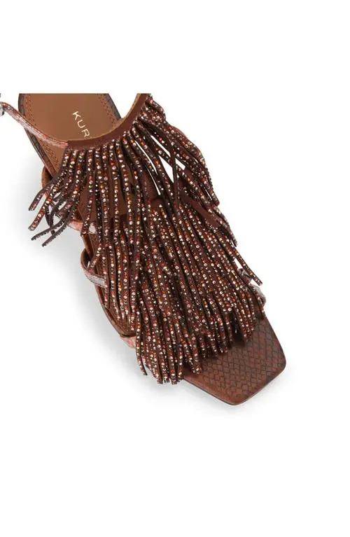 Kurt Geiger Embellished Fringe Stiletto Sandals