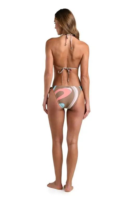L'Agence Abstract Swirl Halter Underwire Bikini Top