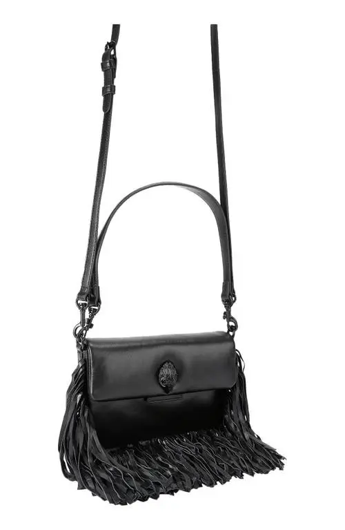 Kurt Geiger Small Oxford Fringe Shoulder Bag - Black