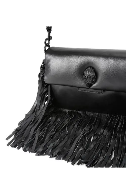 Kurt Geiger Small Oxford Fringe Shoulder Bag - Black