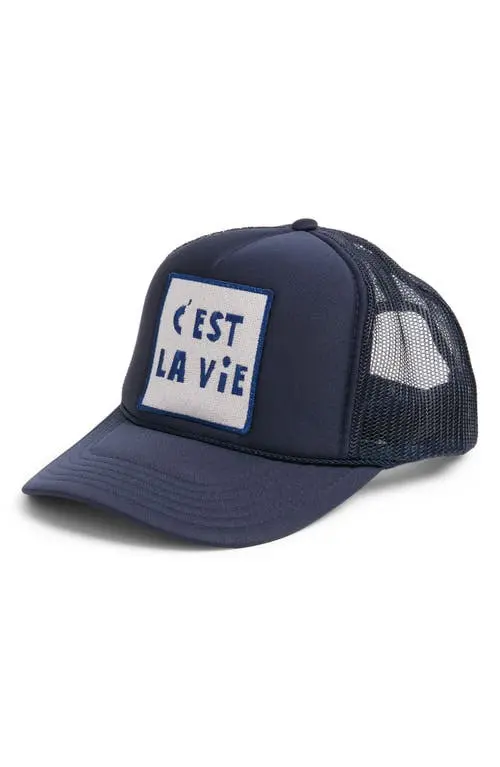 FRIDAY FEELIN’ C'est La Vie Trucker Hat - Navy
