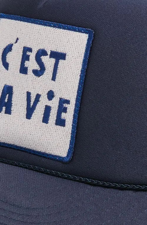 FRIDAY FEELIN’ C'est La Vie Trucker Hat - Navy