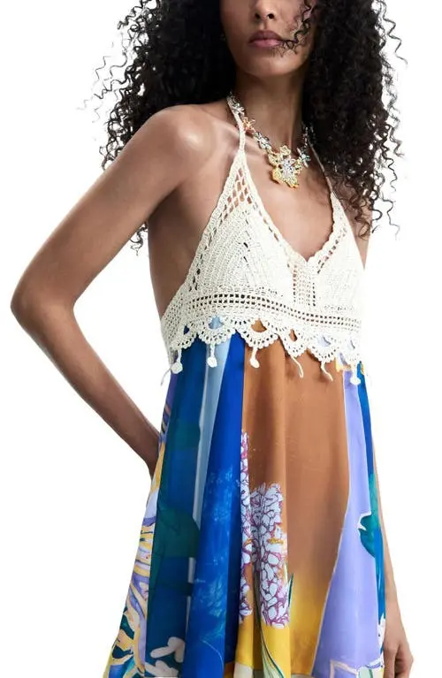 Desigual Sleeveless Crochet Minidress