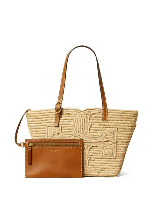 Tory Burch Ella Small Raffia Tote Bag