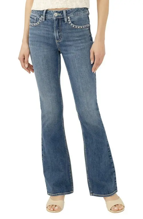 SILVER JEANS CO. Avery Embellished Curvy Bootcut Jeans