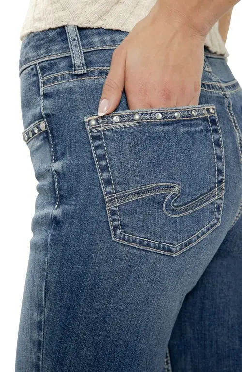 SILVER JEANS CO. Avery Embellished Curvy Bootcut Jeans