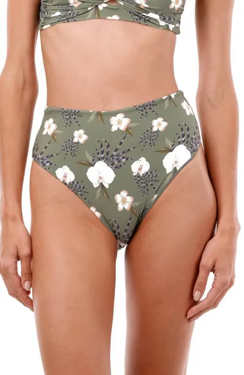 MALAI Moon Bay High Waist Bikini Bottoms - Safari Mai