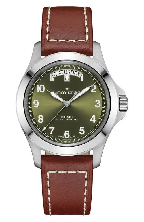 Hamilton Khaki Field Automatic Stainless Steel Watch - Green