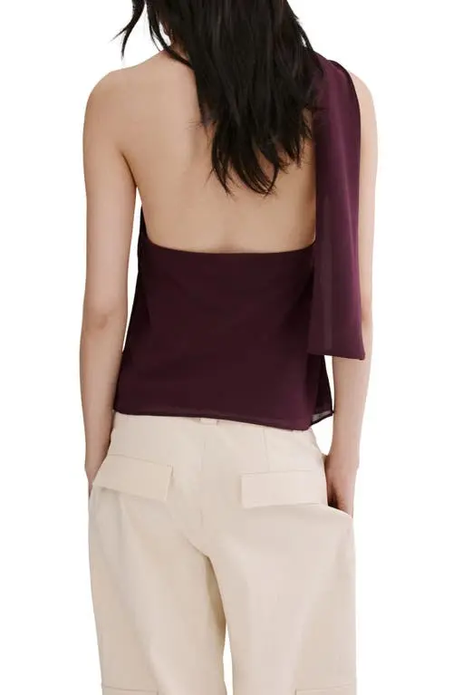 Mango Polka Dot Cowl Neck Sleeveless Top