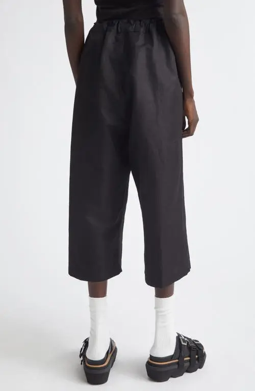 Tao Comme Des Garçons Comme Des Garçons Cropped Cotton & Linen Twill Wide Leg Pants