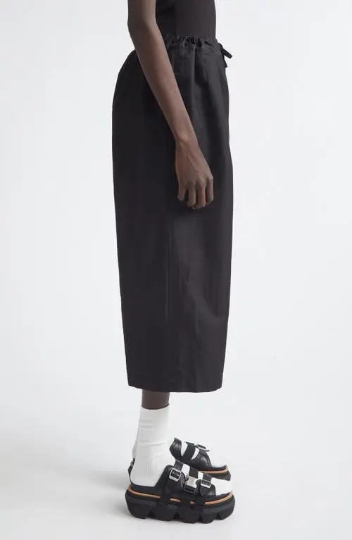 Tao Comme Des Garçons Comme Des Garçons Cropped Cotton & Linen Twill Wide Leg Pants