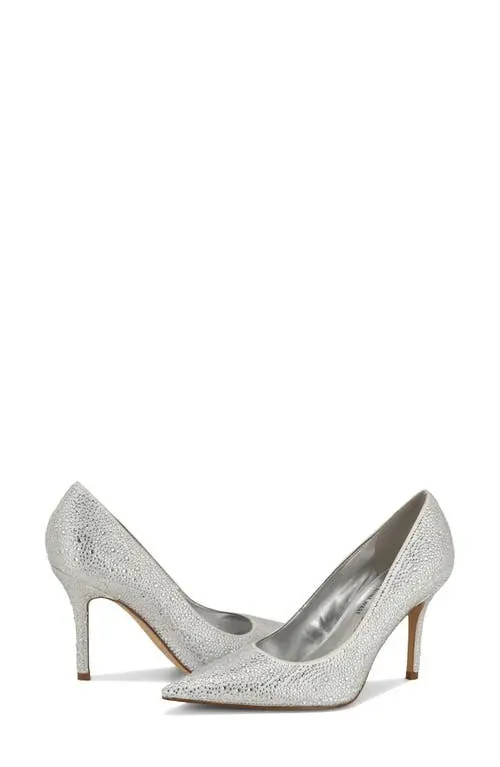 Nine West Embellished Pointed Toe Stiletto Pumps - White