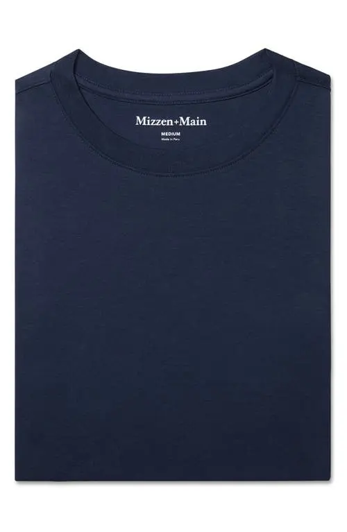 Mizzen+main Palmer Solid Pima Cotton T-shirt - Navy