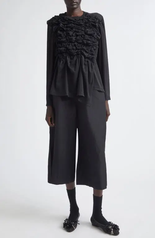 Comme Des Garçons Cropped Wide-leg Pants