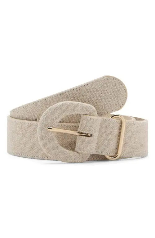Mango Woven Cotton & Linen Belt - Beige
