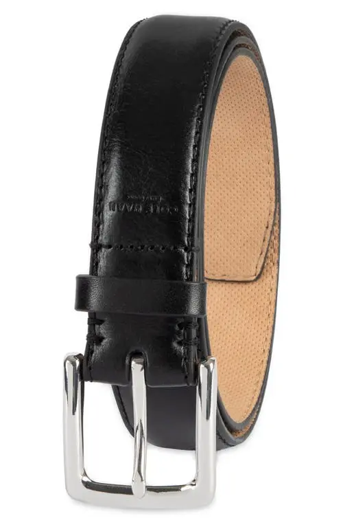 Cole Haan Leather Stitch Detail Belt - Black