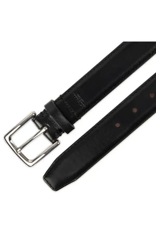 Cole Haan Leather Stitch Detail Belt - Black