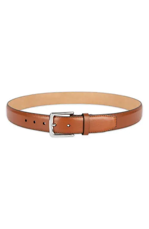 Cole Haan Leather Stitch Detail Belt - Light Tangerine