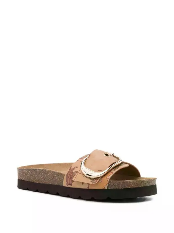 ALVIERO MARTINI 1° CLASSE Geo Map Buckle-fastening Sandals