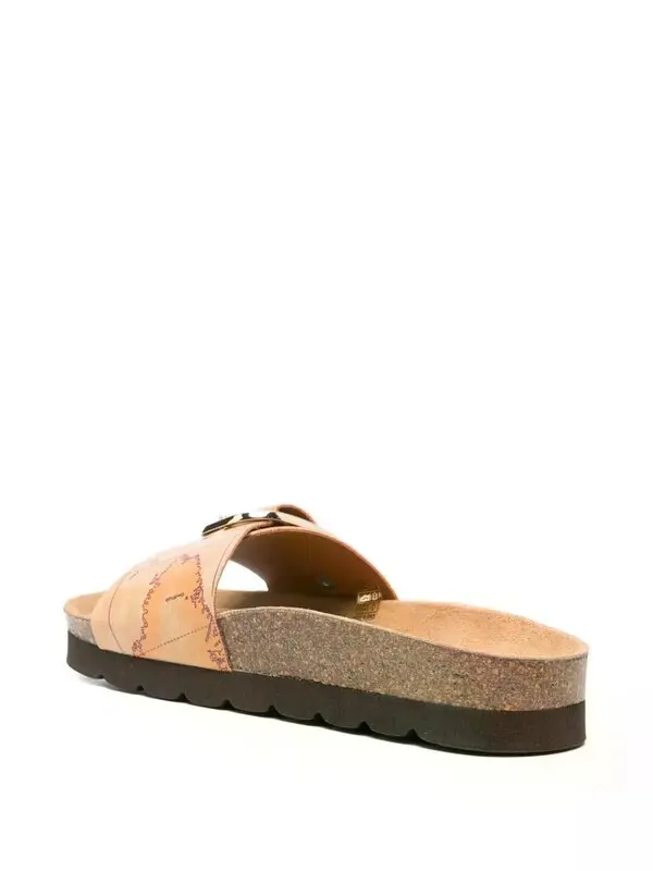 ALVIERO MARTINI 1° CLASSE Geo Map Buckle-fastening Sandals