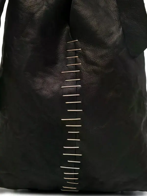 MA+ Staple Detail Leather Tote Bag