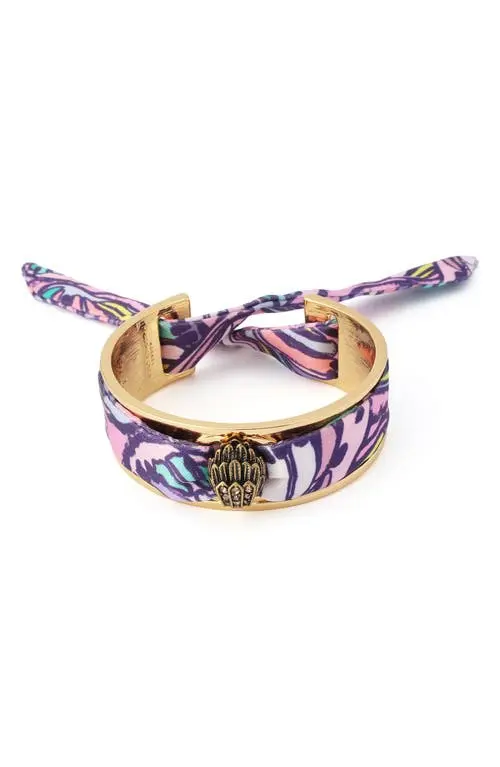 Kurt Geiger Butterfly Fabric Tie Bracelet - Gold/multi