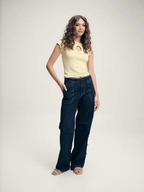 ZIERRA LEONA Okavara Jean With Removable Overlay