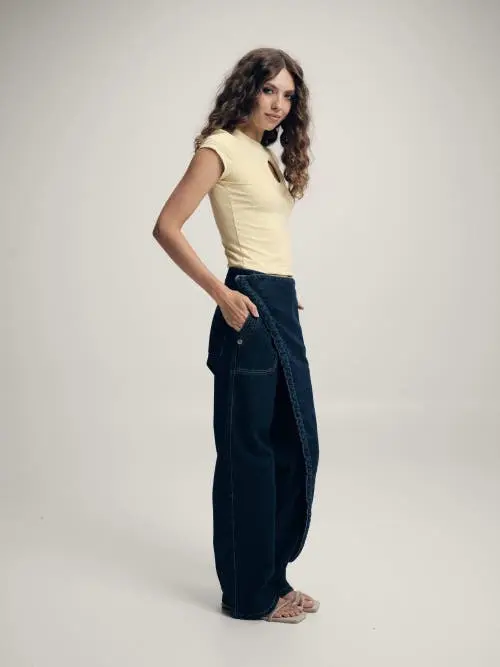 ZIERRA LEONA Okavara Jean With Removable Overlay