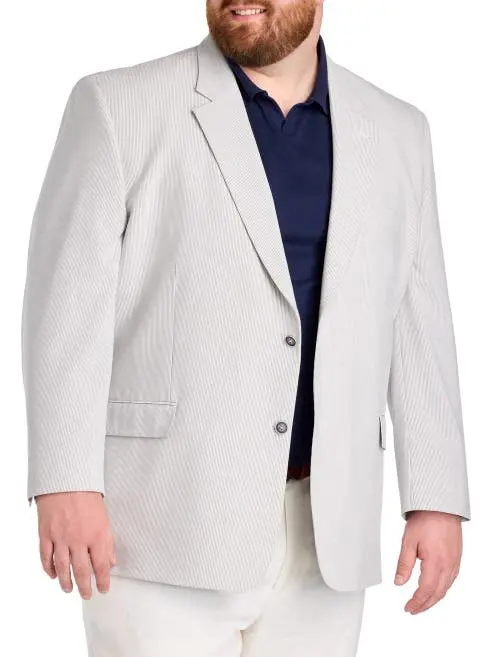 OAK HILL BY DXL Striped Seersucker Sport Coat
