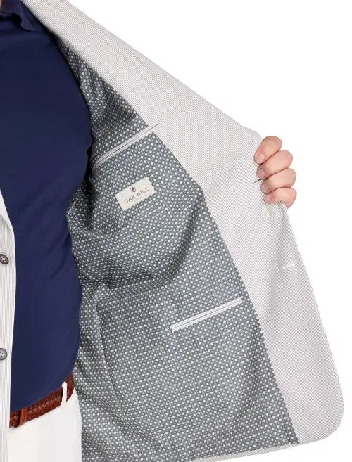 OAK HILL BY DXL Striped Seersucker Sport Coat