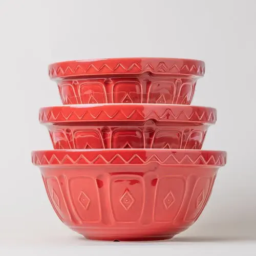 MASON CASH Color Mix Bowl Set - Red