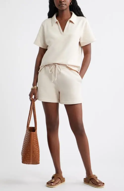 Caslon French Terry Drawstring Shorts - Beige Shell
