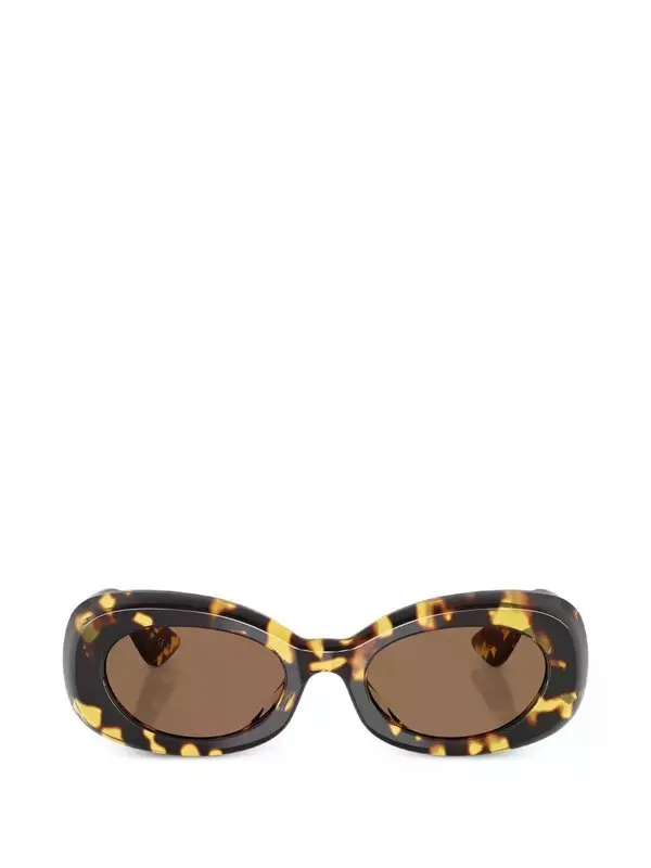Oliver Spencer 1992c Oval-frame Sunglasses - Brown
