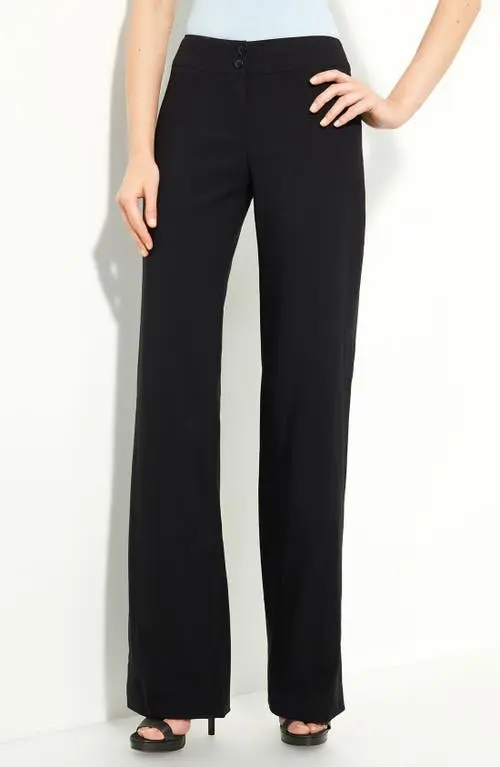 Emporio Armani Featherweight Wool Straight Leg Pants