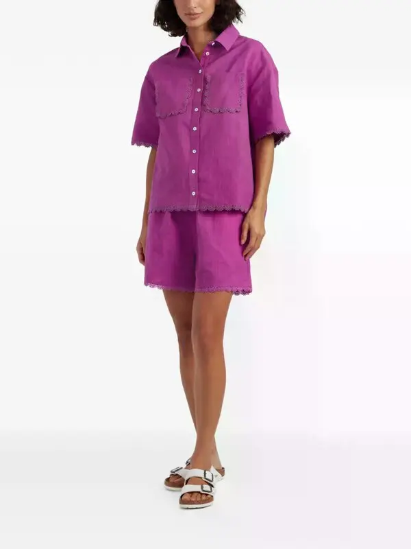 Chinti & Parker Scallop Trim Shirt - Pink