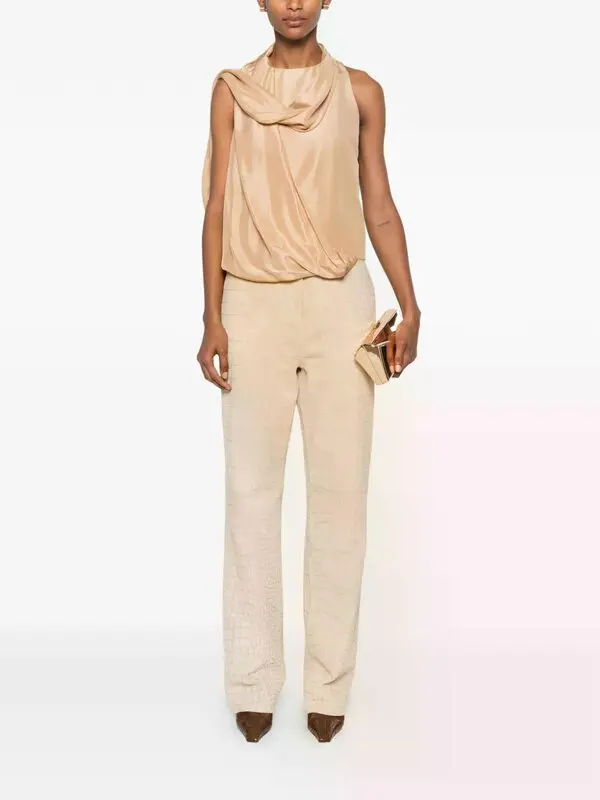 Alberta Ferretti Draped Scarf-detail Blouse