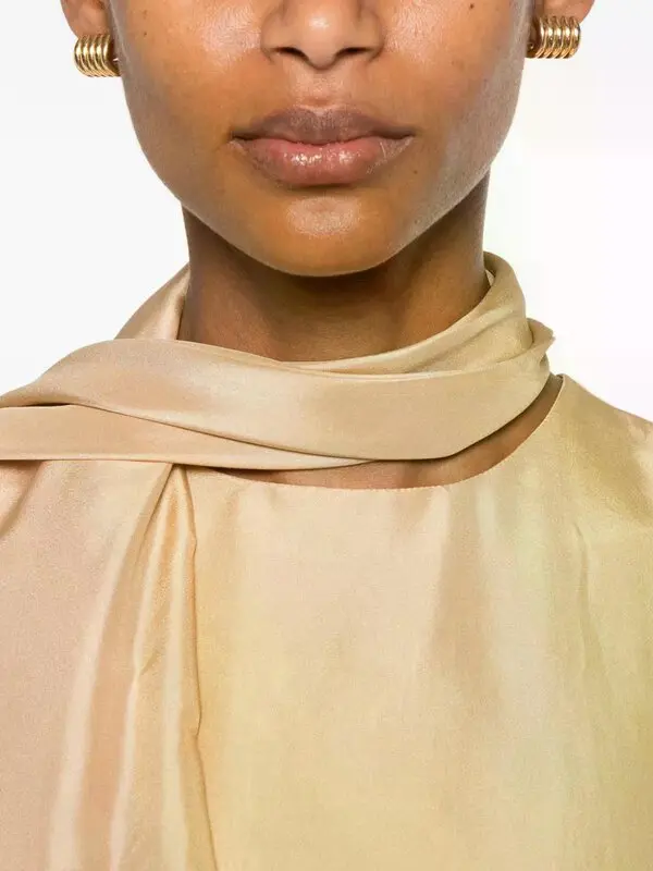Alberta Ferretti Draped Scarf-detail Blouse
