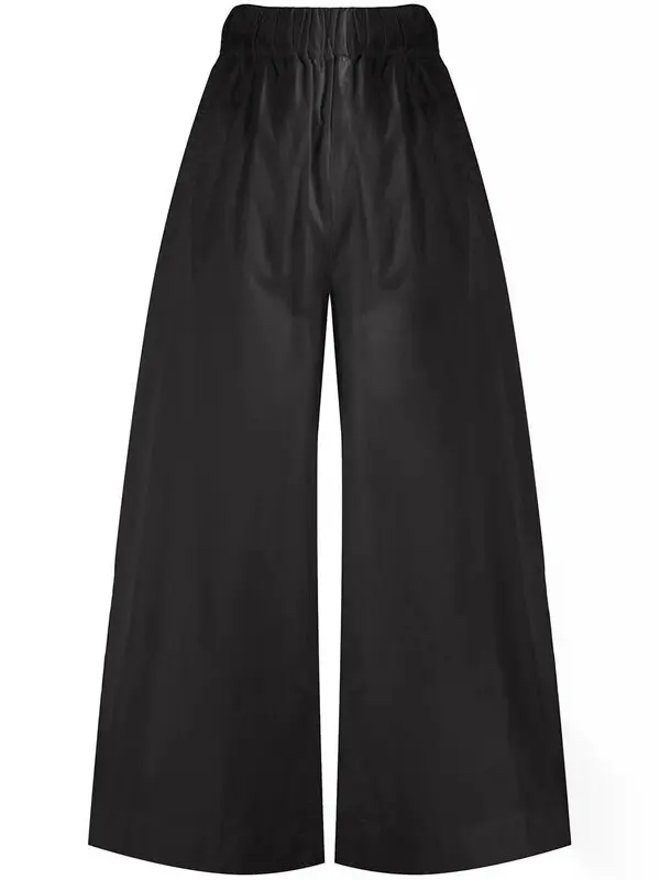 Woolrich High-waisted Wide-leg Trousers - Black