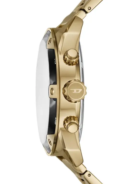 DIESEL® Spiked Tone Chronograph Bracelet Watch - Gold