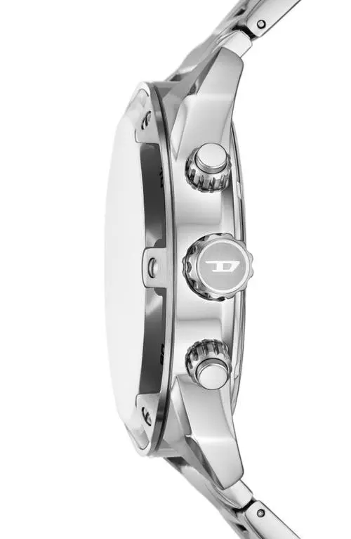 DIESEL® Spiked Chronograph Bracelet Watch - Silver