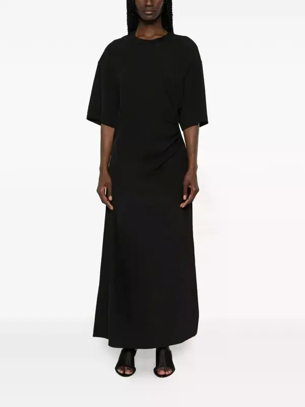 THE M.. Cut-out Gathered Midi Dress
