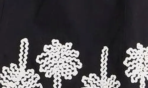 THE GOOD JOURNEY Embroidered Hem Cotton Minidress