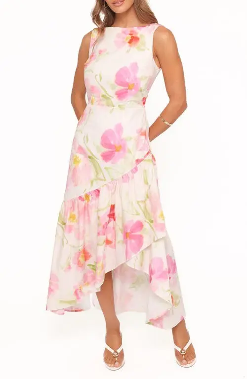 PETAL & PUP Zula Floral Sleeveless Maxi Dress - Pink Garden Floral